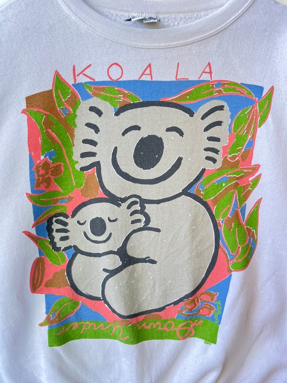 Vintage 80s Ken Done Koala Bear Art Sweatshirt /Size … - Gem