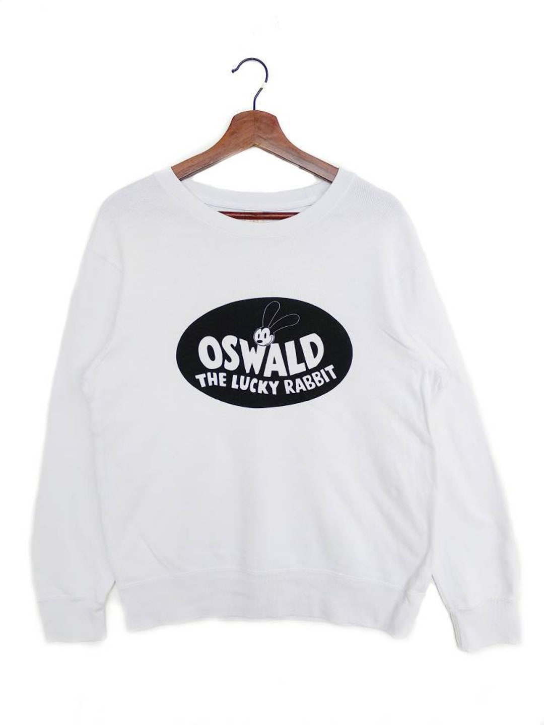 Uniqlo Oswald the Lucky Rabbit Sweatshirt - White Crew Neck, Size L - Etsy