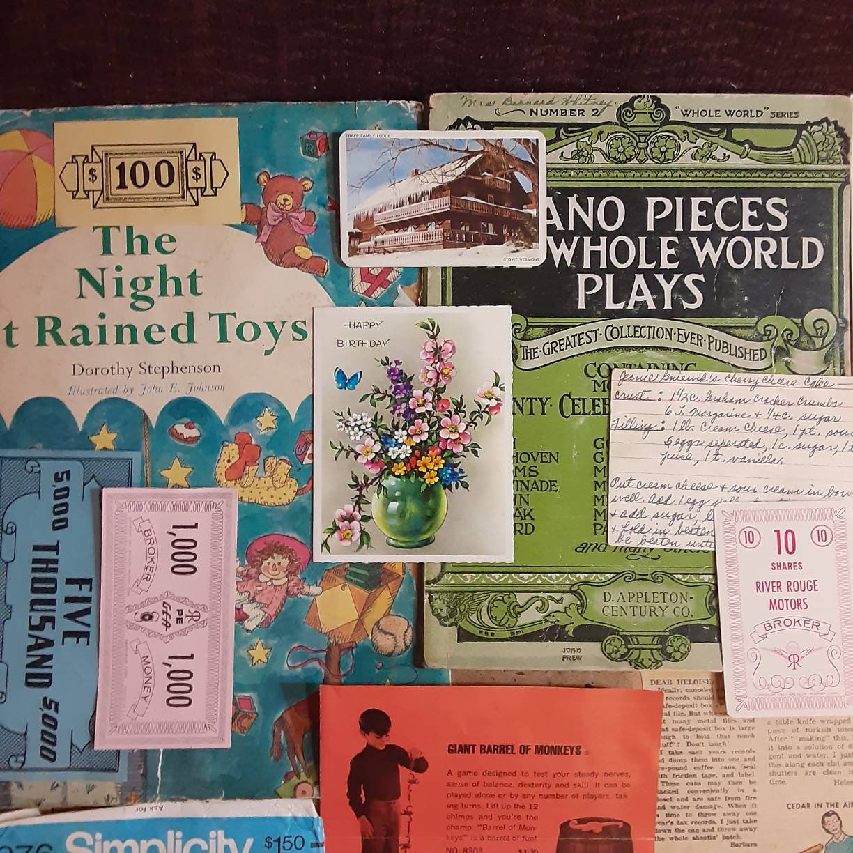 38 vintage paper ephemera items from the 1940s 1980s for | Etsy