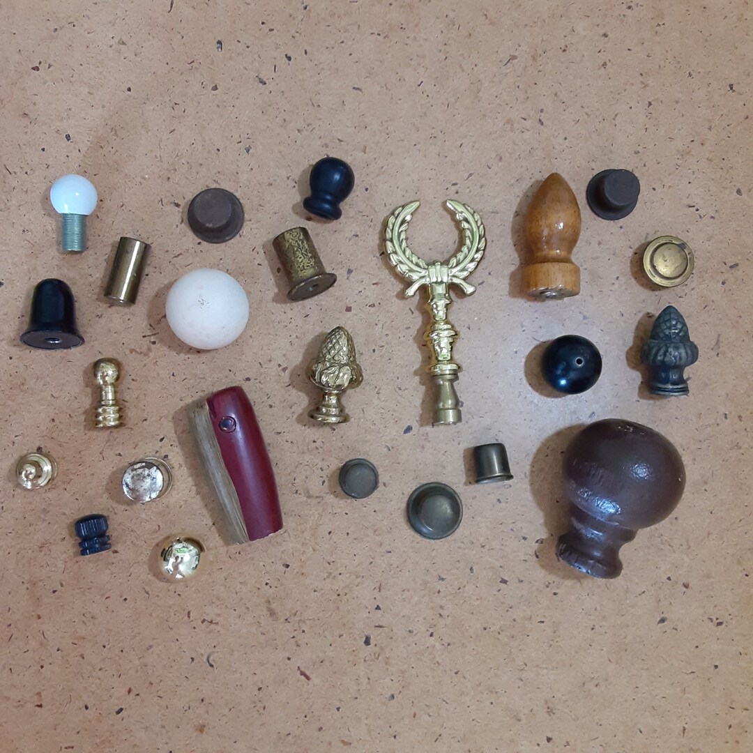 24 Vintage and Contemporary Finials for Lamp Assembly or Upcycling ...