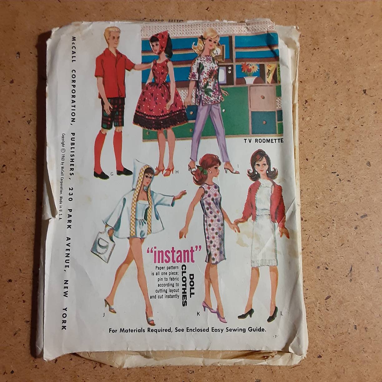 Vintage Doll Clothing Pattern 1963 Mccall's Teen Fashion | Etsy