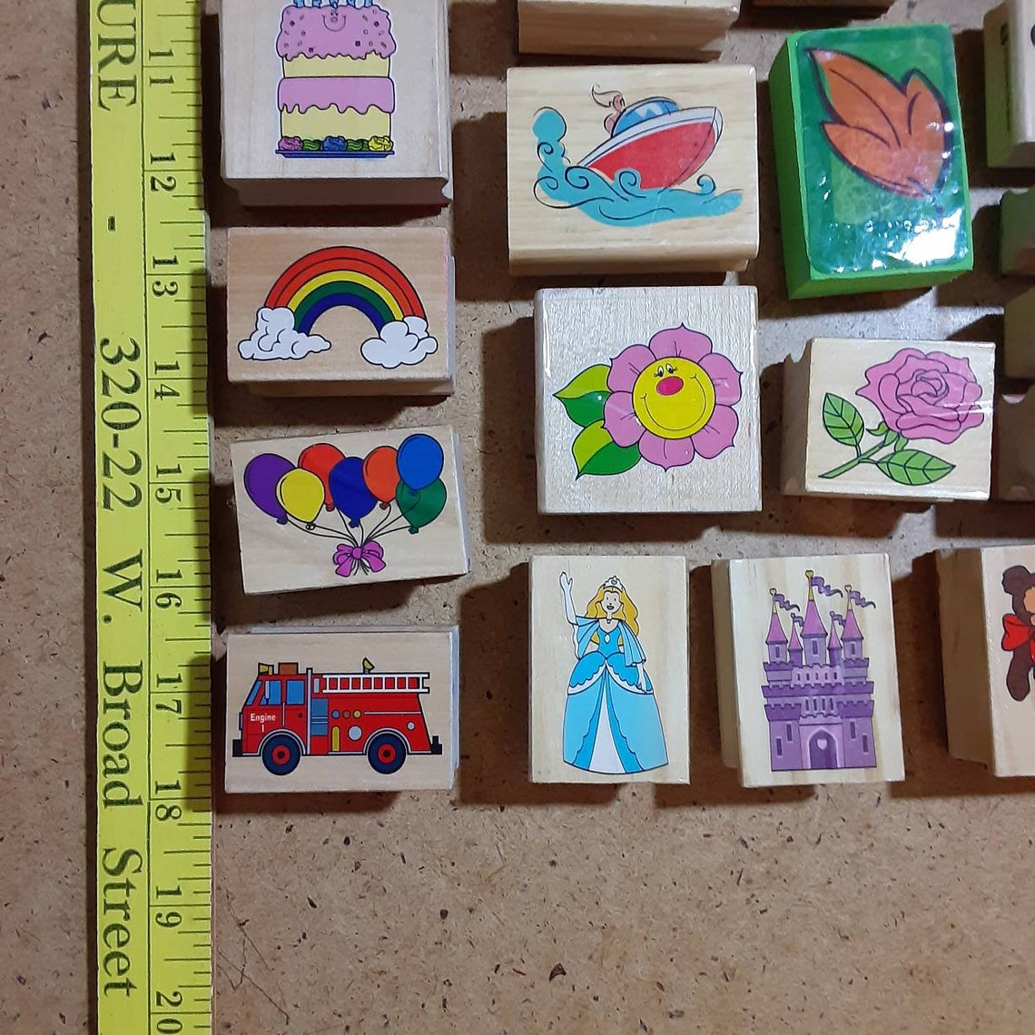 36 Kids' Rubber Stamps for Art & Craft Projects Card - Etsy
