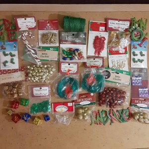 Christmas Craft Items Mostly New in Package for Holiday Decoration ...
