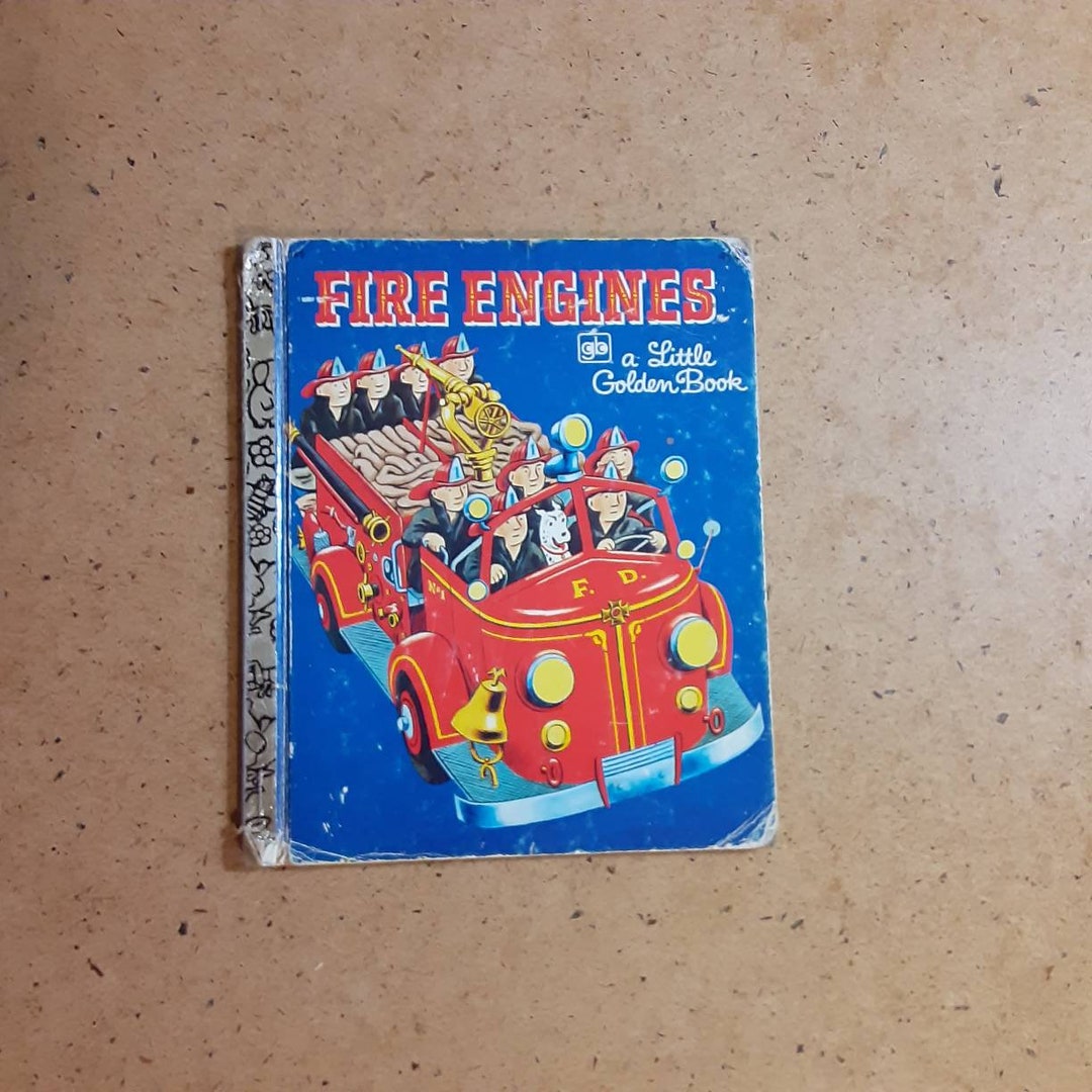 Vintage Fire Engine Little Golden Book, Children's Classic Fireman ...