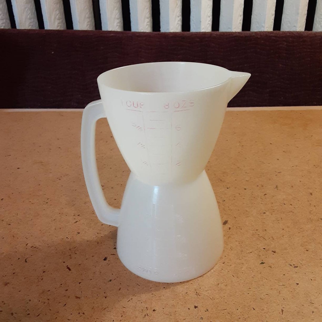 Vintage Tupperware Wet Dry Double Measuring Cup, 8 Oz 1 Cup Double ...