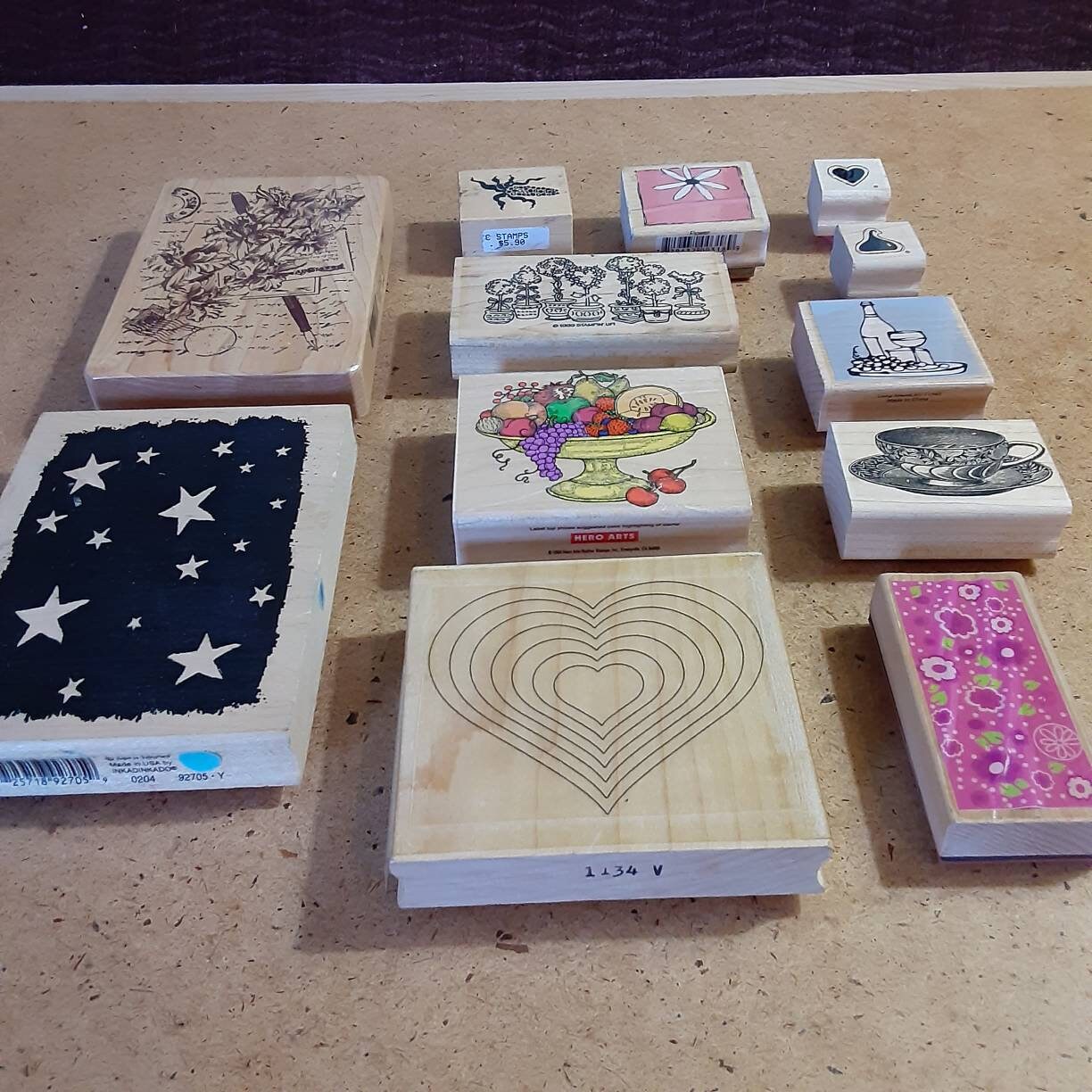 12 Rubber Stamps for Adult & Teen Crafts Card Making | Etsy