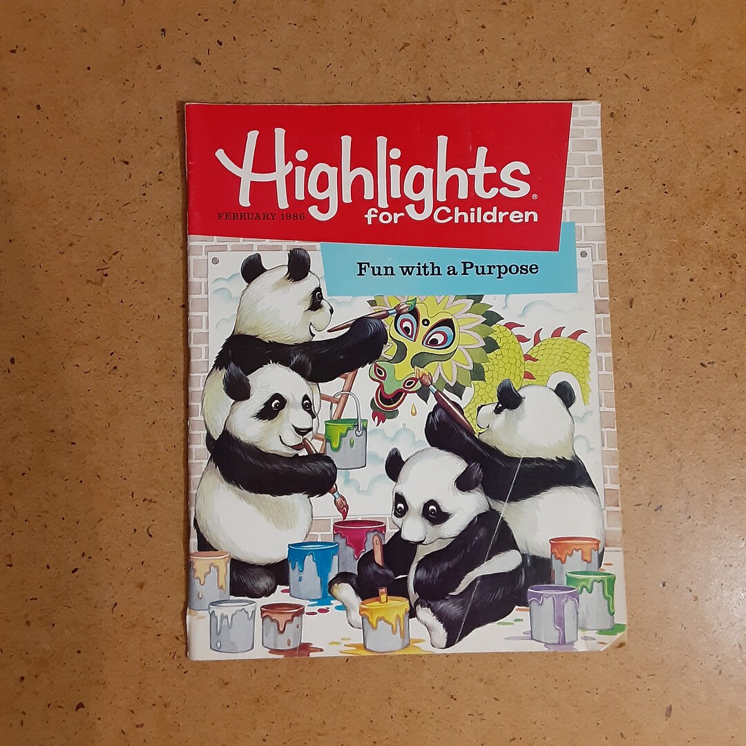 1986 Highlights for Children Magazine, Vintage Children's Magazine With ...