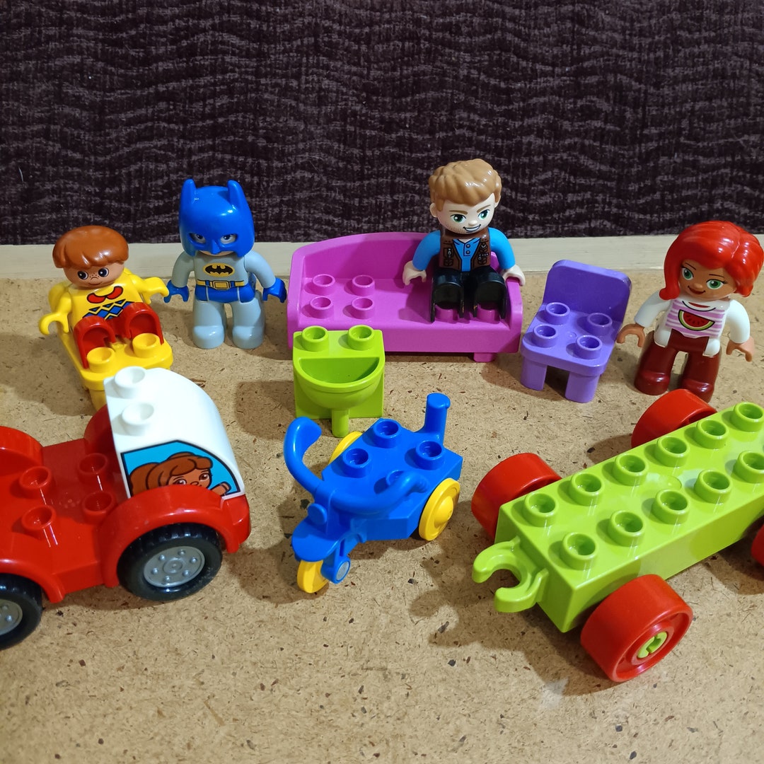 12 Lego Duplo People Batman Furniture & Vehicles, Chunky Mini ...
