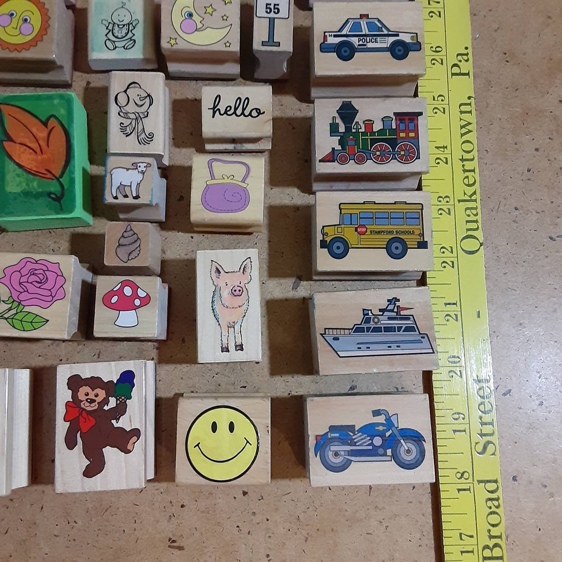 36 Kids' Rubber Stamps for Art & Craft Projects Card - Etsy