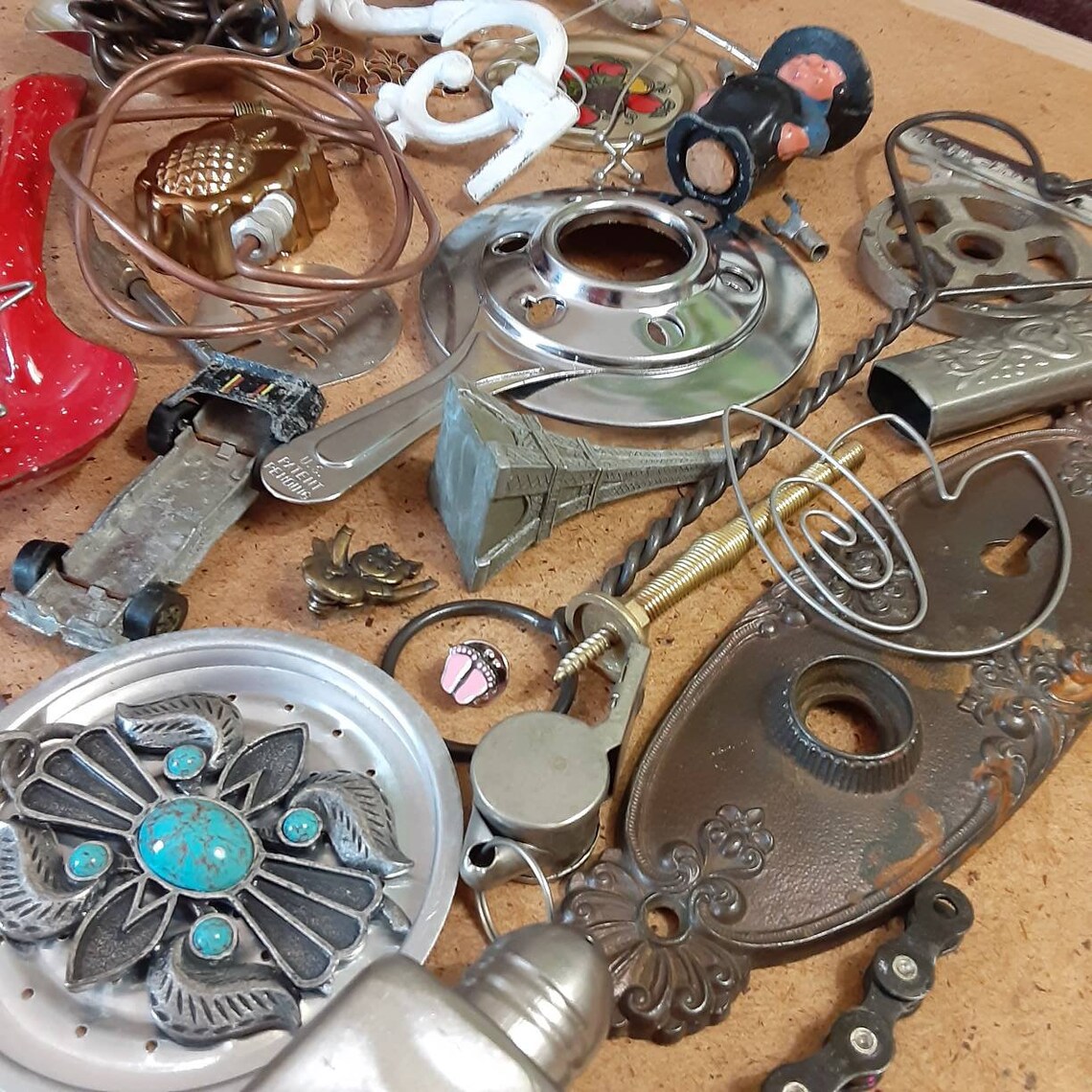 44 objets métalliques pour upcycling modifié art mixed media | Etsy