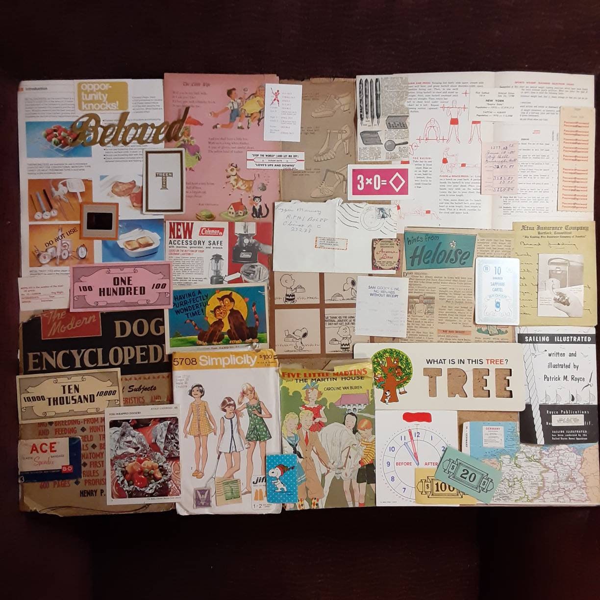 38 vintage paper ephemera items from the 1940s 1980s for | Etsy