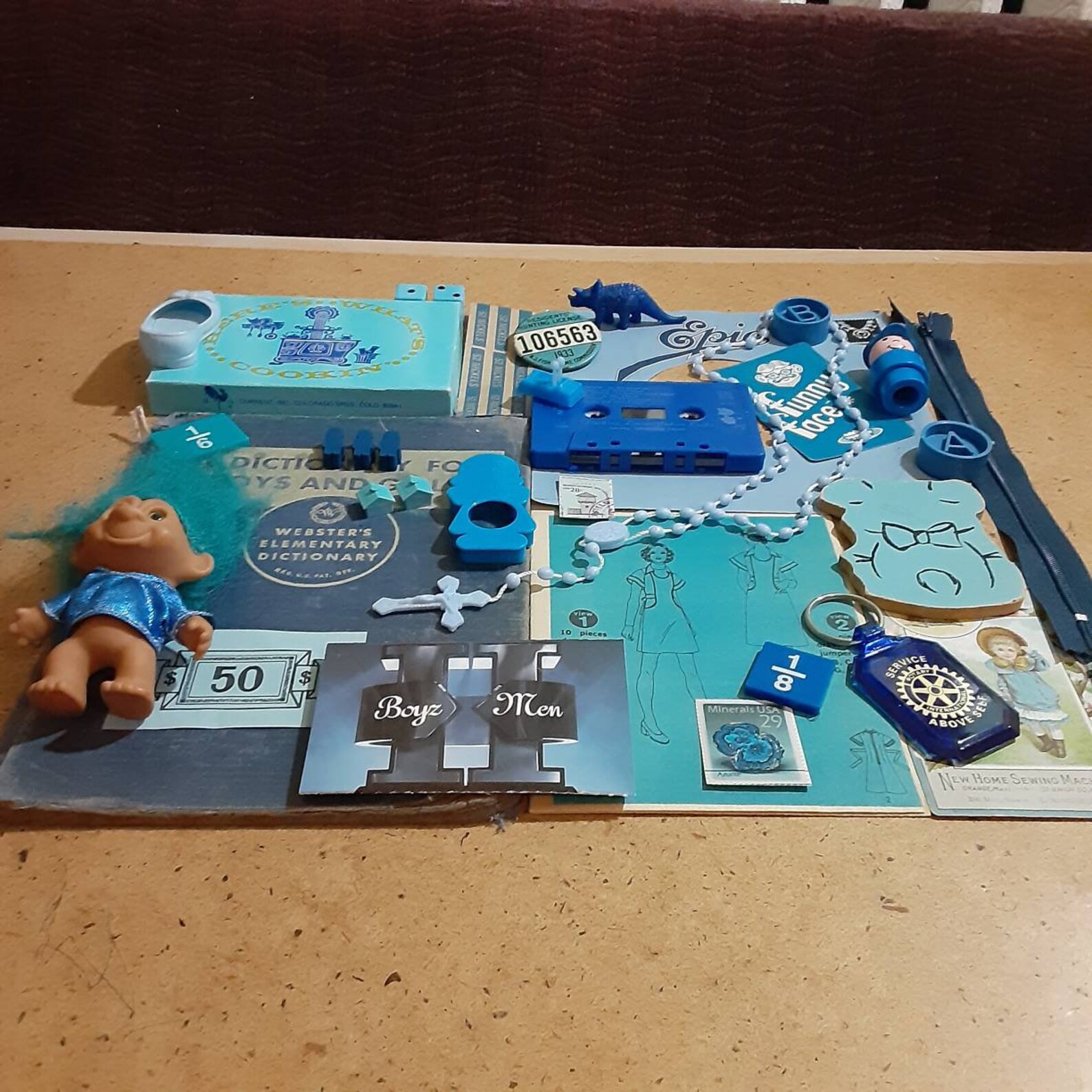 Another Blue Treasure Lot Mostly Vintage Ephemera & Artsy - Etsy