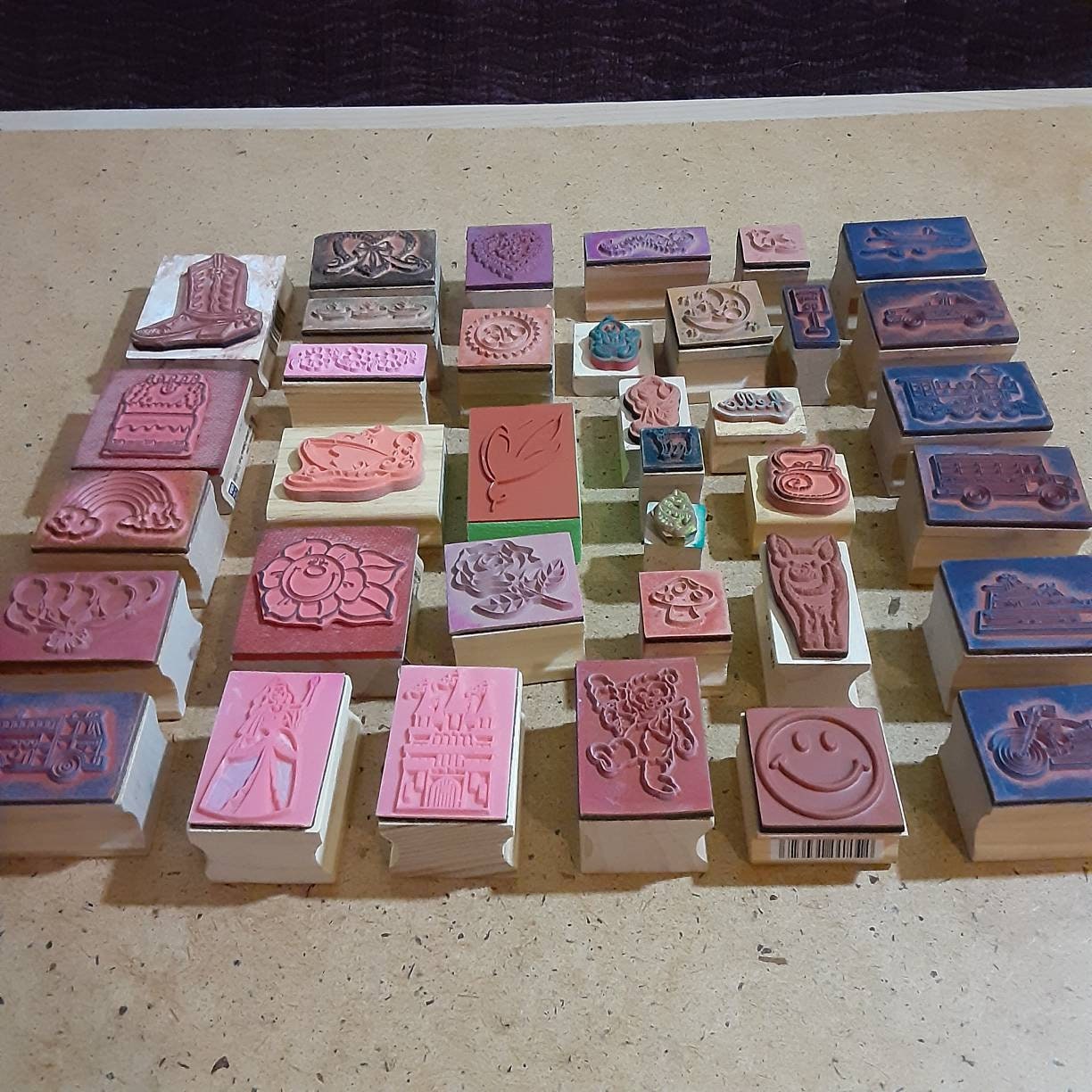 36 Kids' Rubber Stamps for Art & Craft Projects Card - Etsy