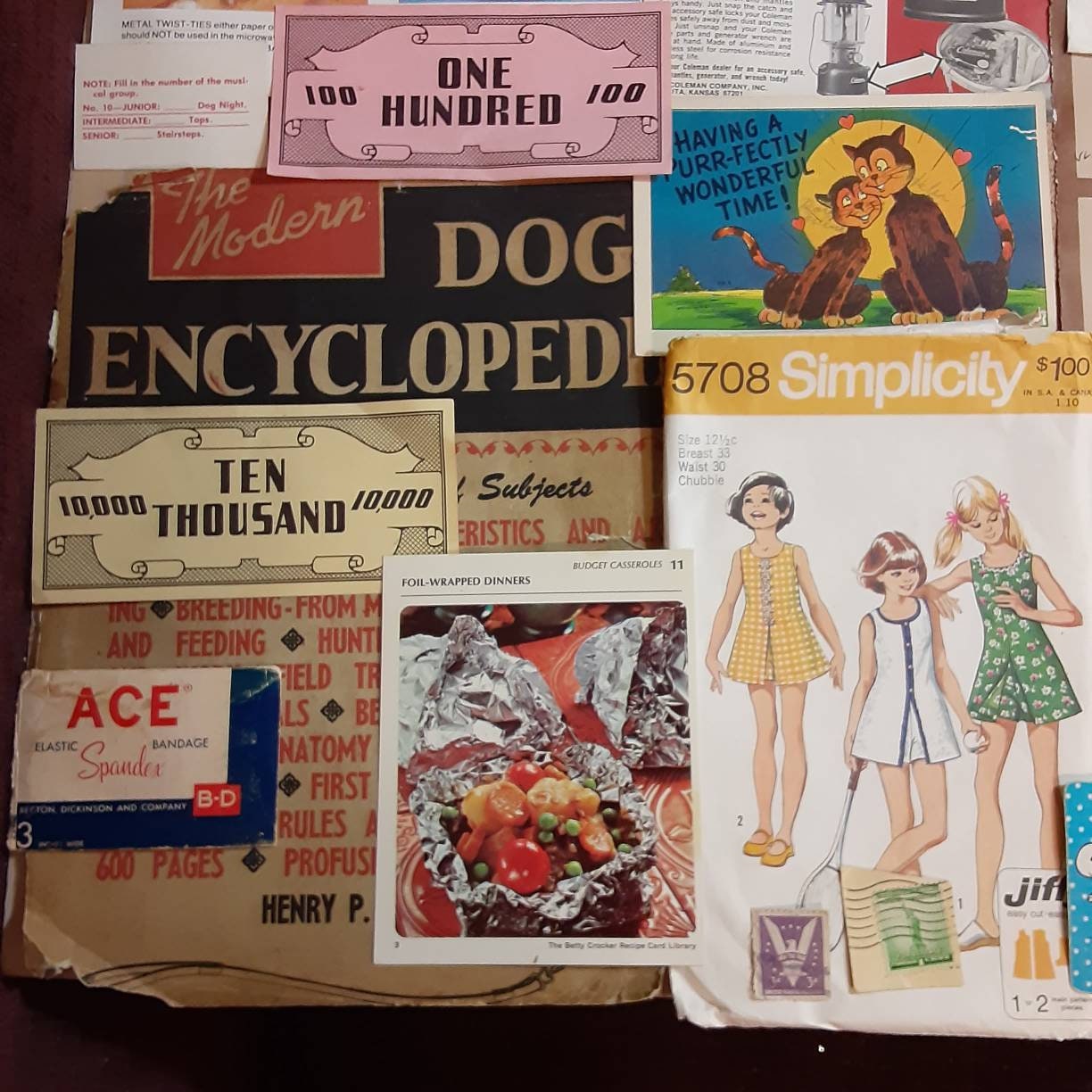 38 vintage paper ephemera items from the 1940s 1980s for | Etsy