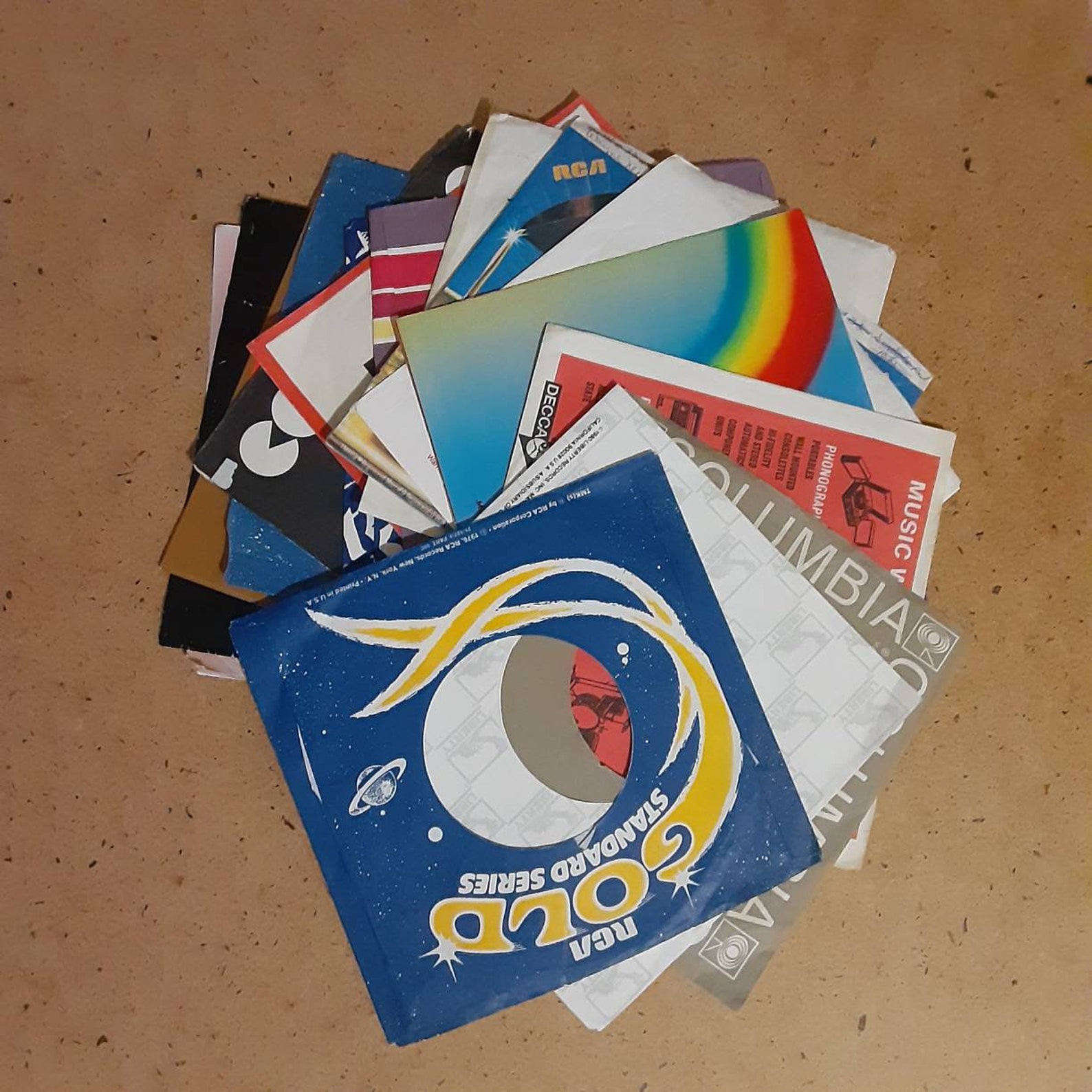 16 vintage 45 RPM record sleeves from music company recording | Etsy