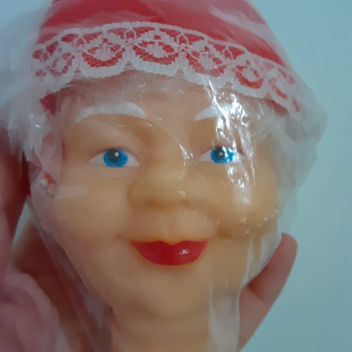 Vintage Mrs Claus Head NEW OLD STOCK Retro Molded Plastic - Etsy