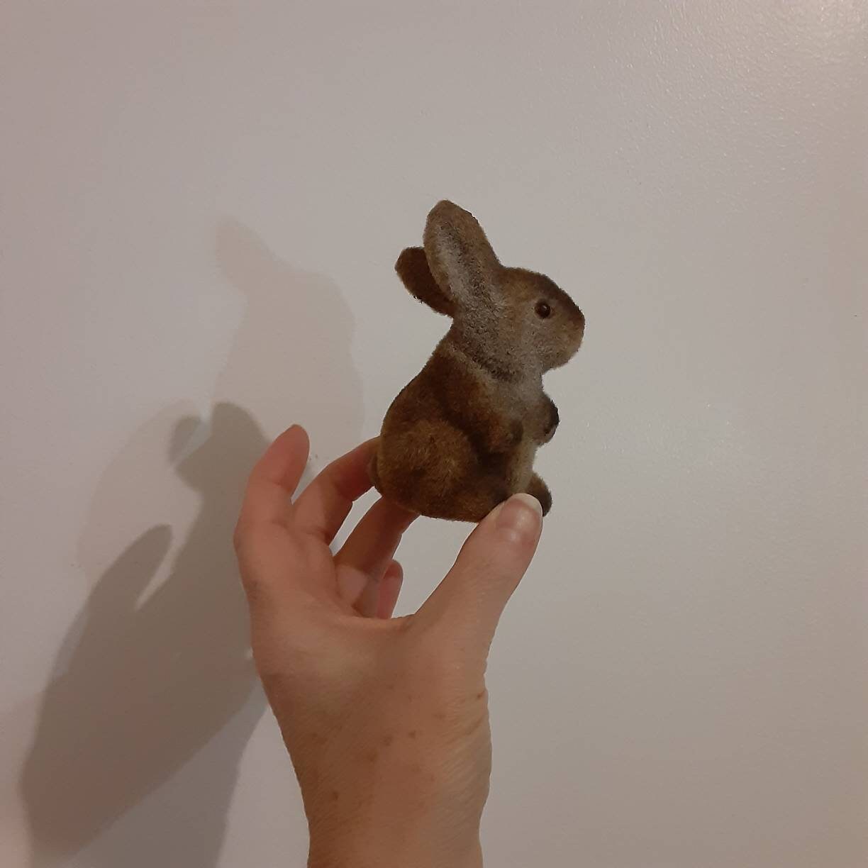 Vintage Flocked Bunny Bank Small Realistic Fuzzy Rabbit Coin - Etsy