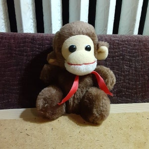 Vintage Plush Monkey, Small Retro Chimp Toy by Animal Fair - Etsy