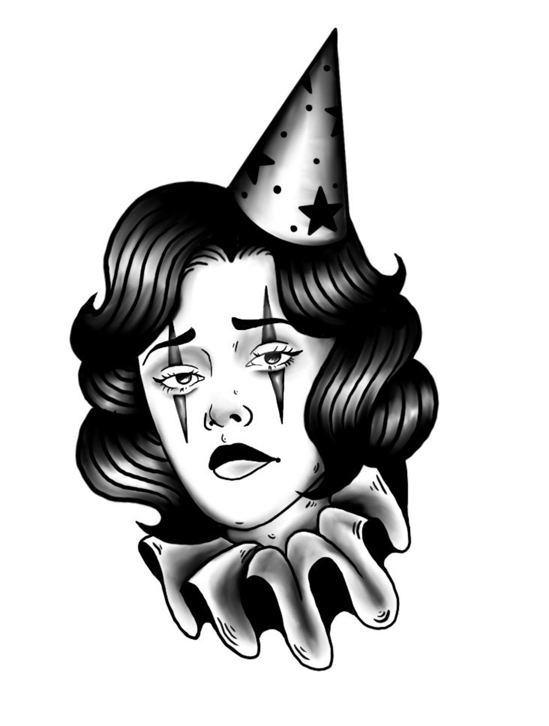 Sad Clown Tattoo