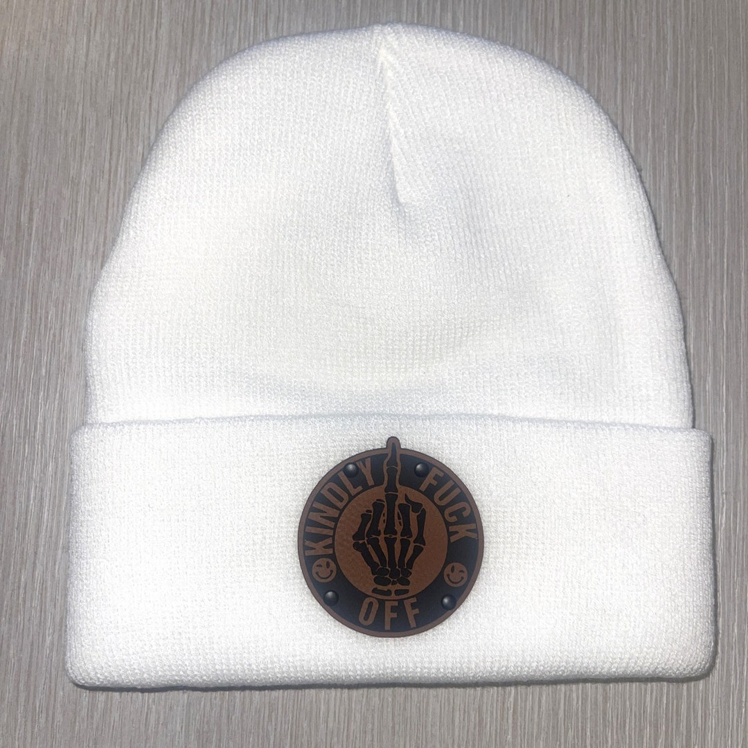 Kindly Fuck off Beanie | Custom Adult Teen Beanie | Slouchy | Vegan ...