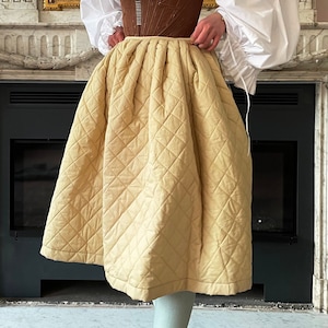 Historical Quilted Petticoat, 18th Undergarment, Rococo Petticoat, Girl ...