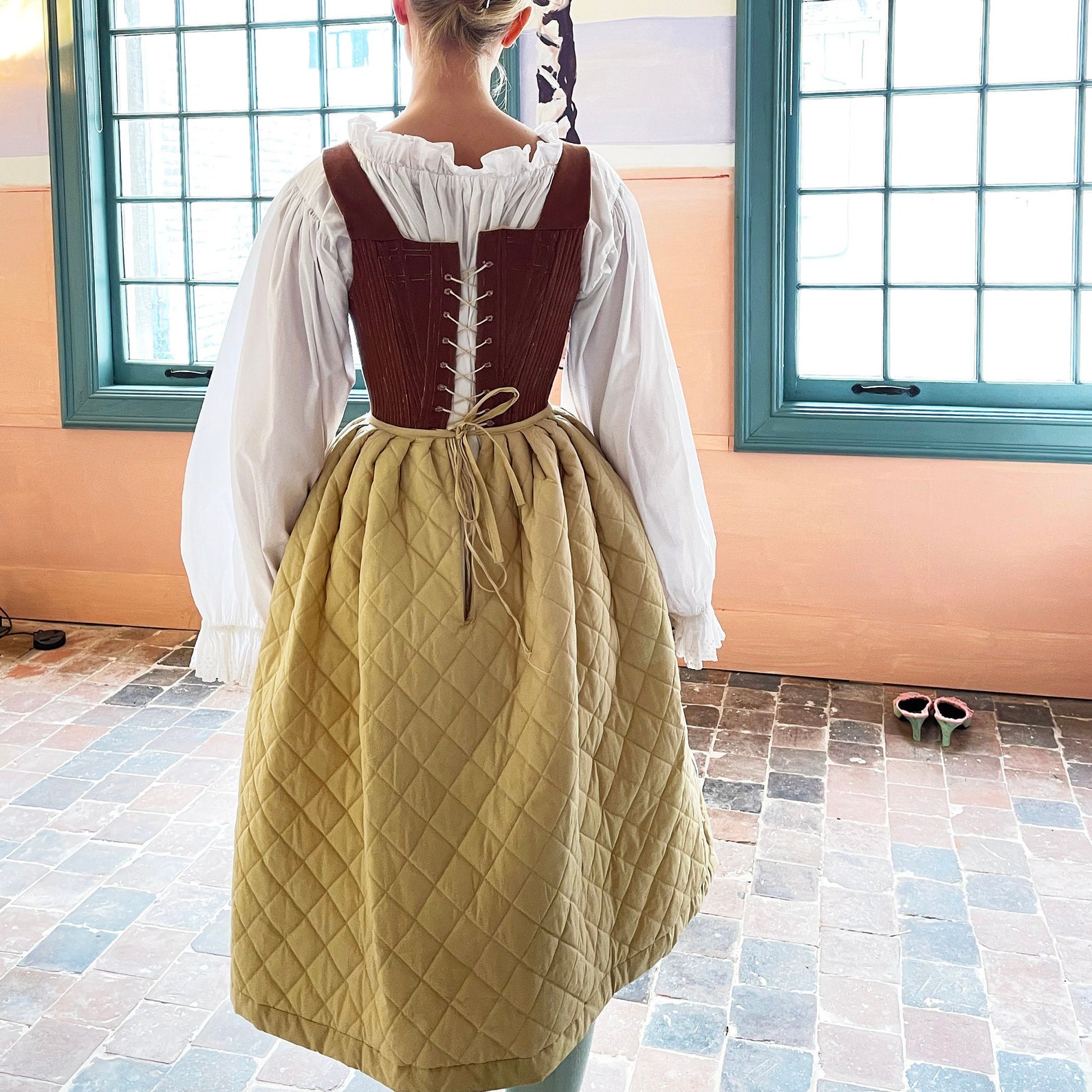 Historical Quilted Petticoat, 18th Undergarment, Rococo Petticoat, Girl ...