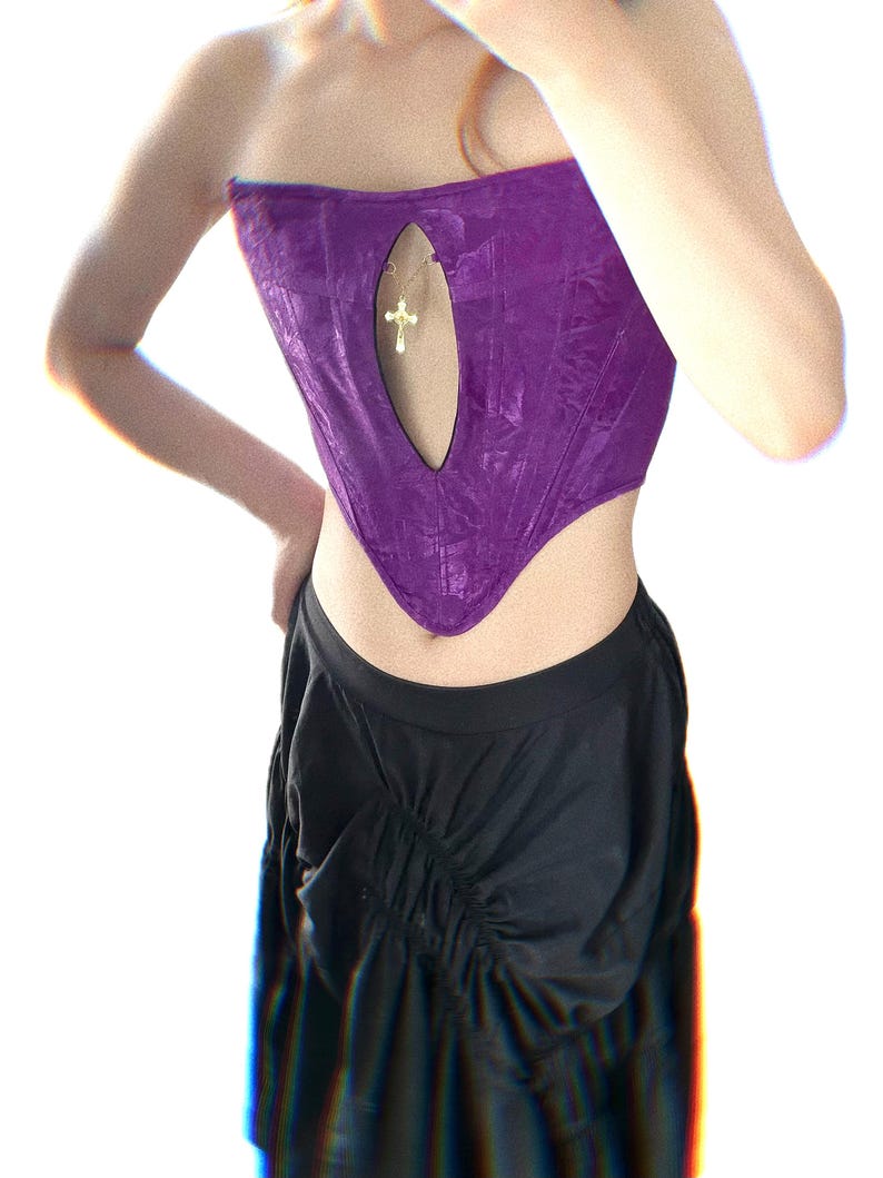Crucifix Corset, Gothic Corset, Corsettop, Purple Corset,white Corset ...