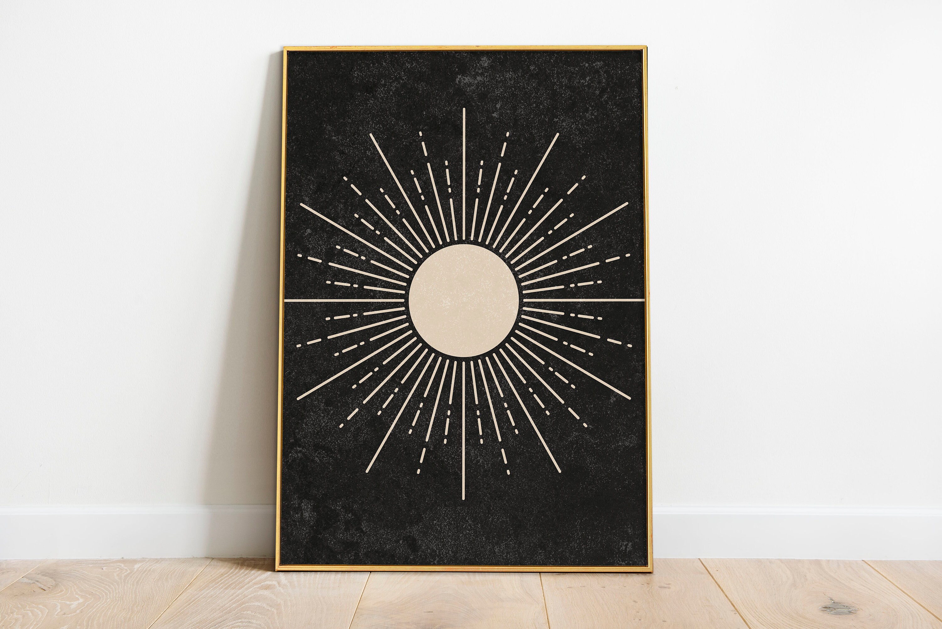 Sun Moon Phases Art Set of 2 Prints INSTANT DOWNLOAD | Etsy