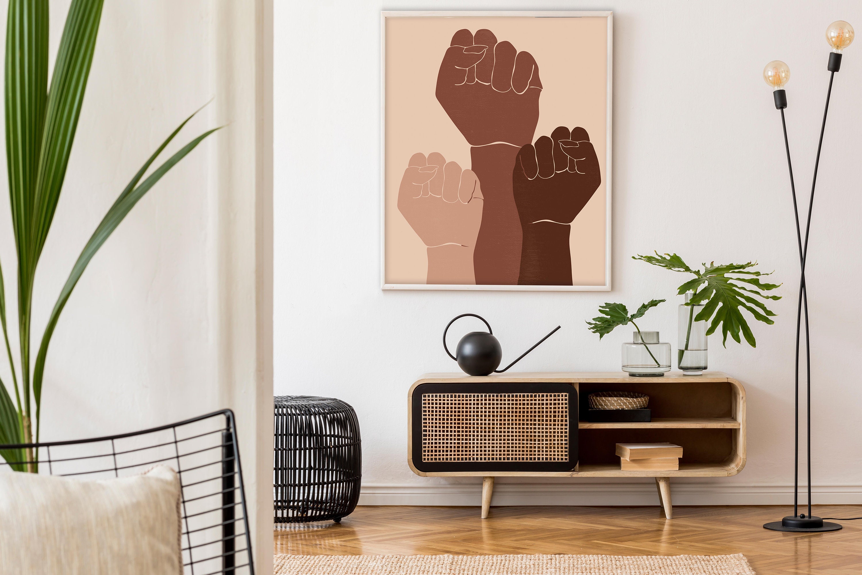 BLM Fists Wall Print Abstract Art Print INSTANT DOWNLOAD | Etsy