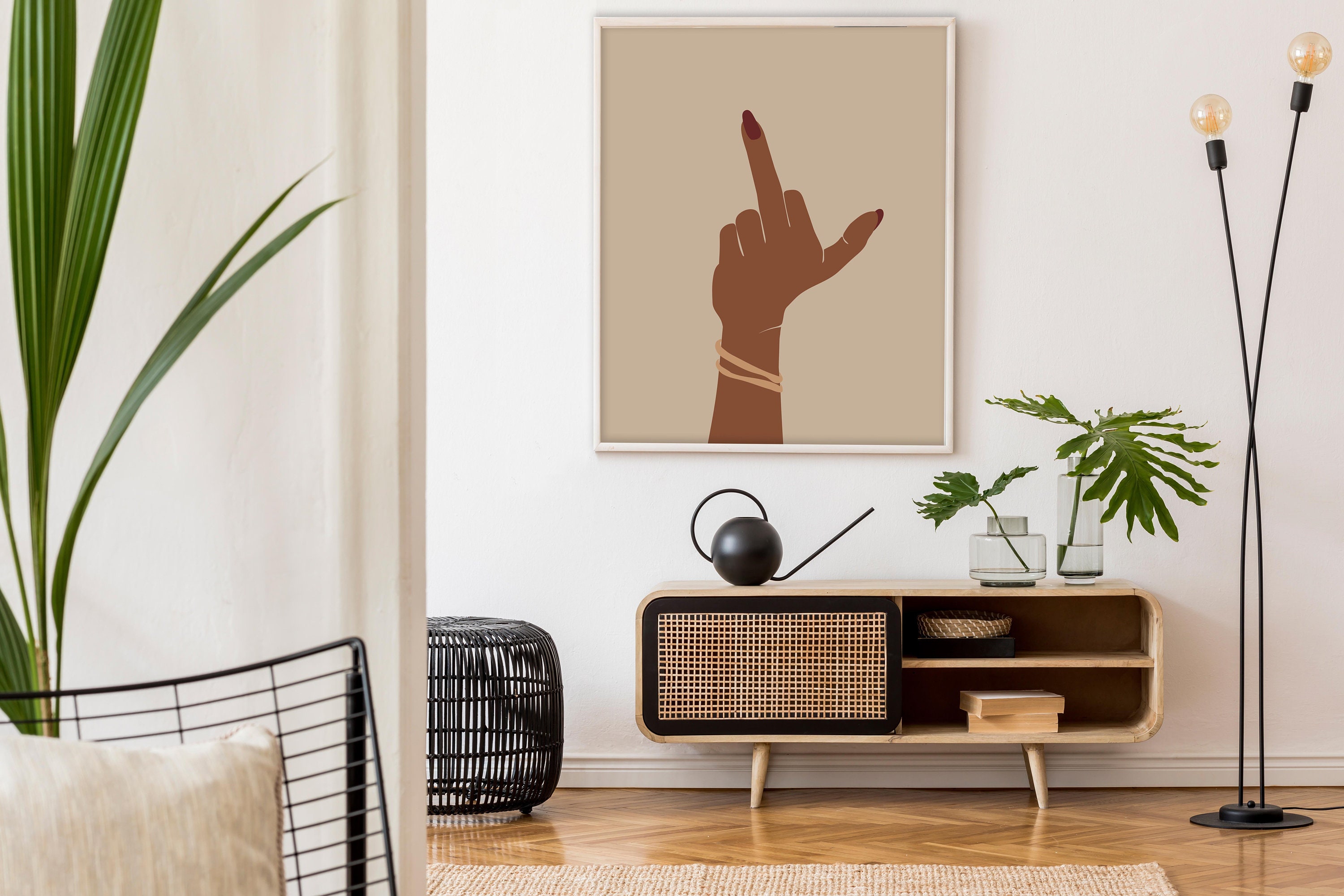 Middle Finger Art Print Abstract Hand Art Print INSTANT - Etsy