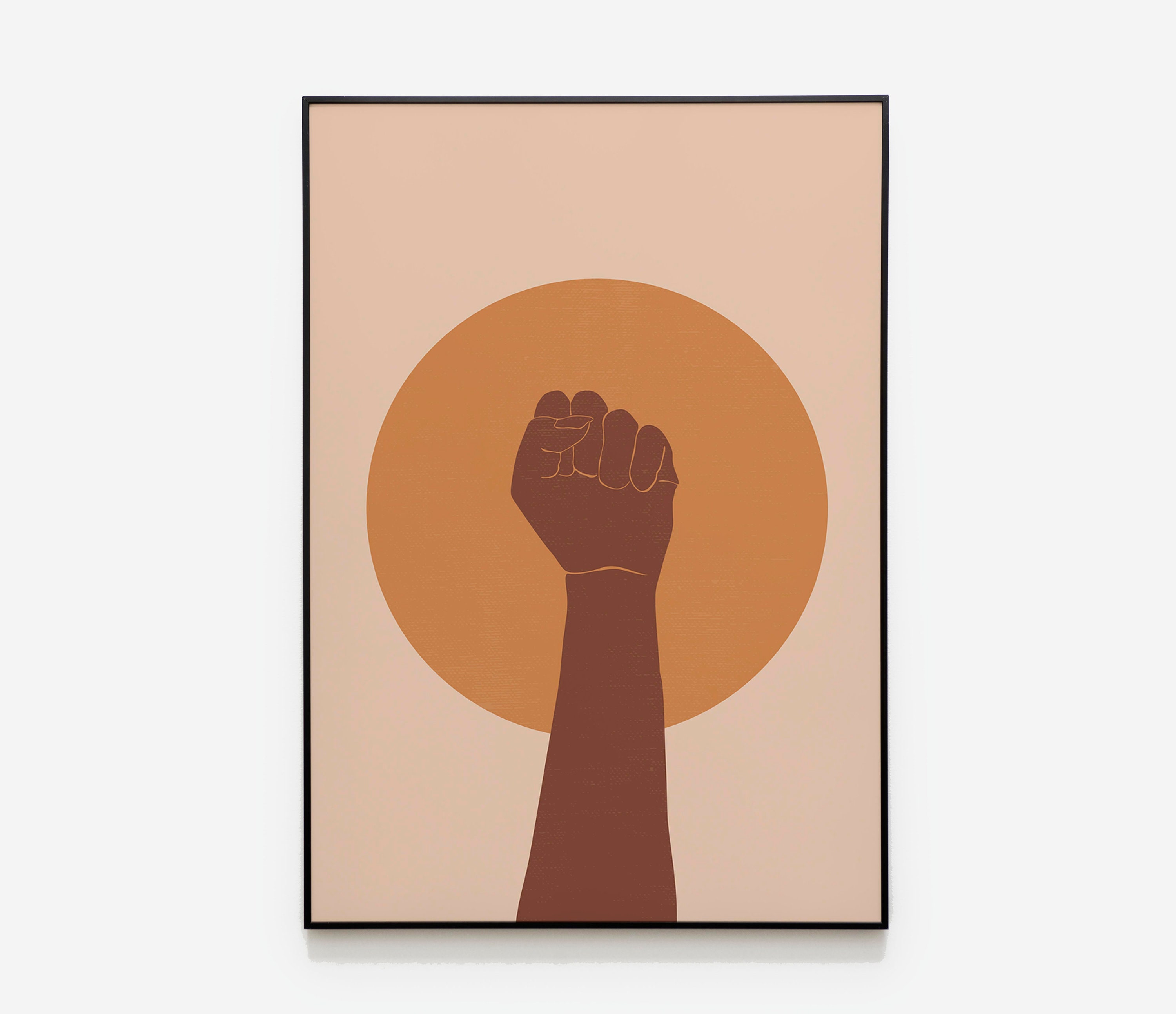 BLM Fist Wall Print Abstract Art Print INSTANT DOWNLOAD - Etsy