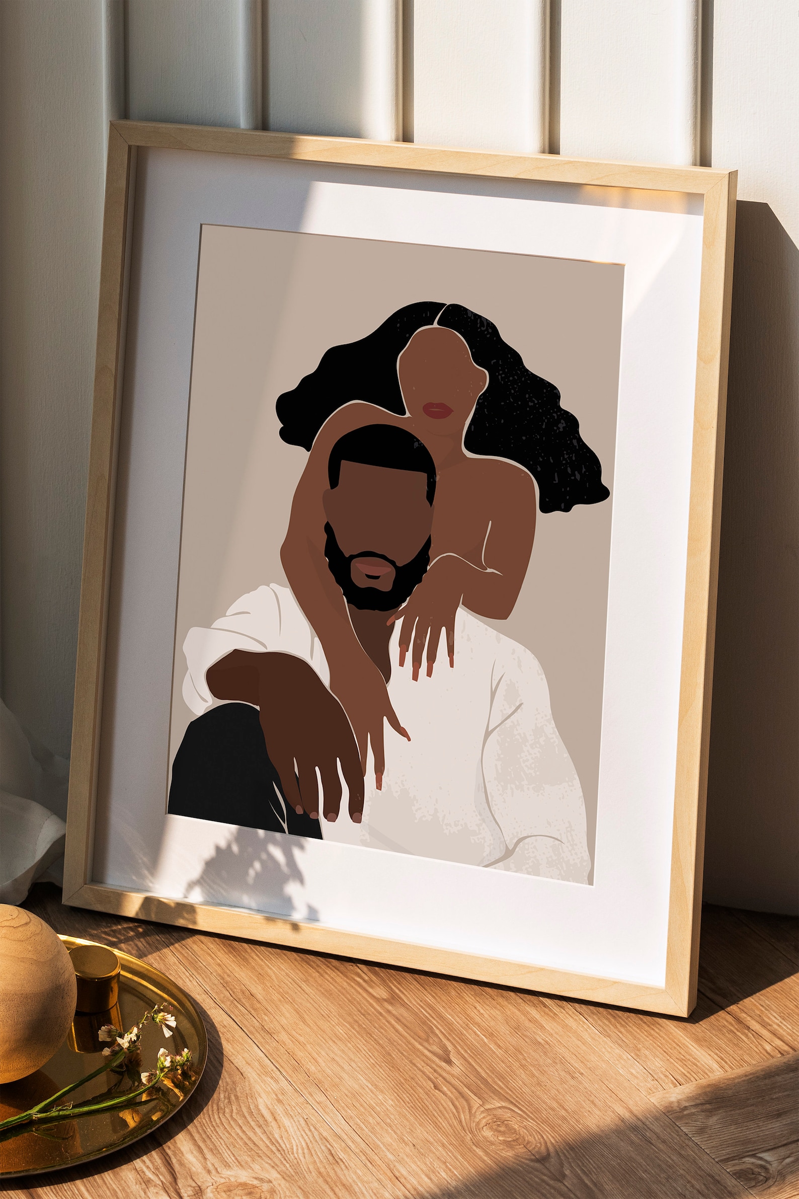 Black Couple Wall Art Black Love BLM Art African Wall Art - Etsy