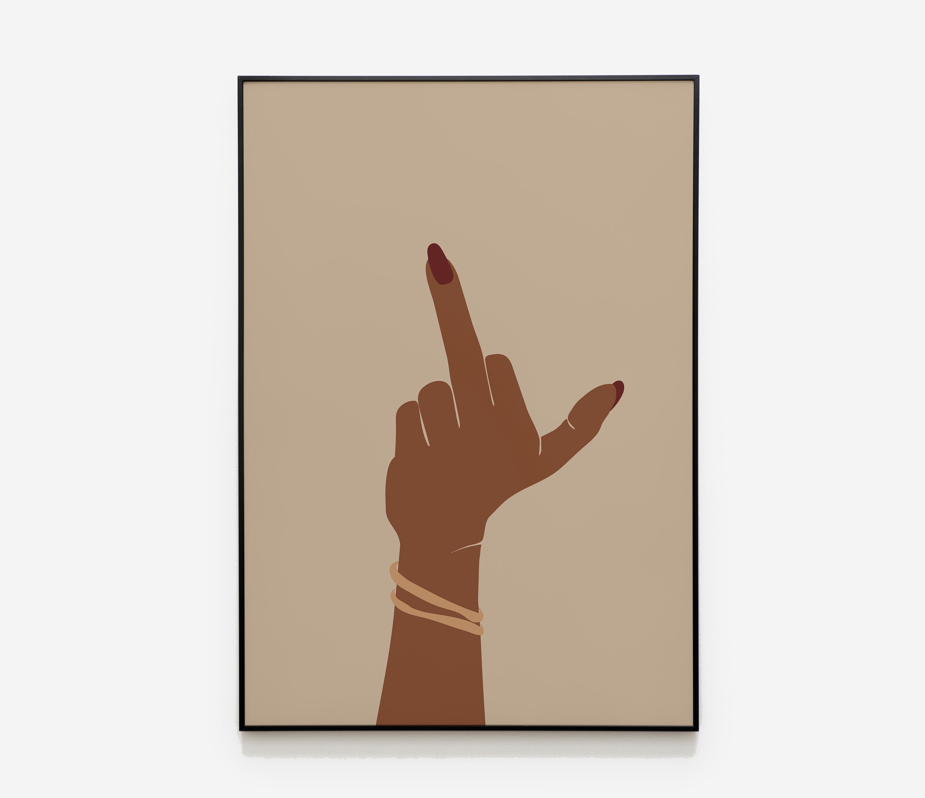 Middle Finger Art Print Abstract Hand Art Print INSTANT - Etsy