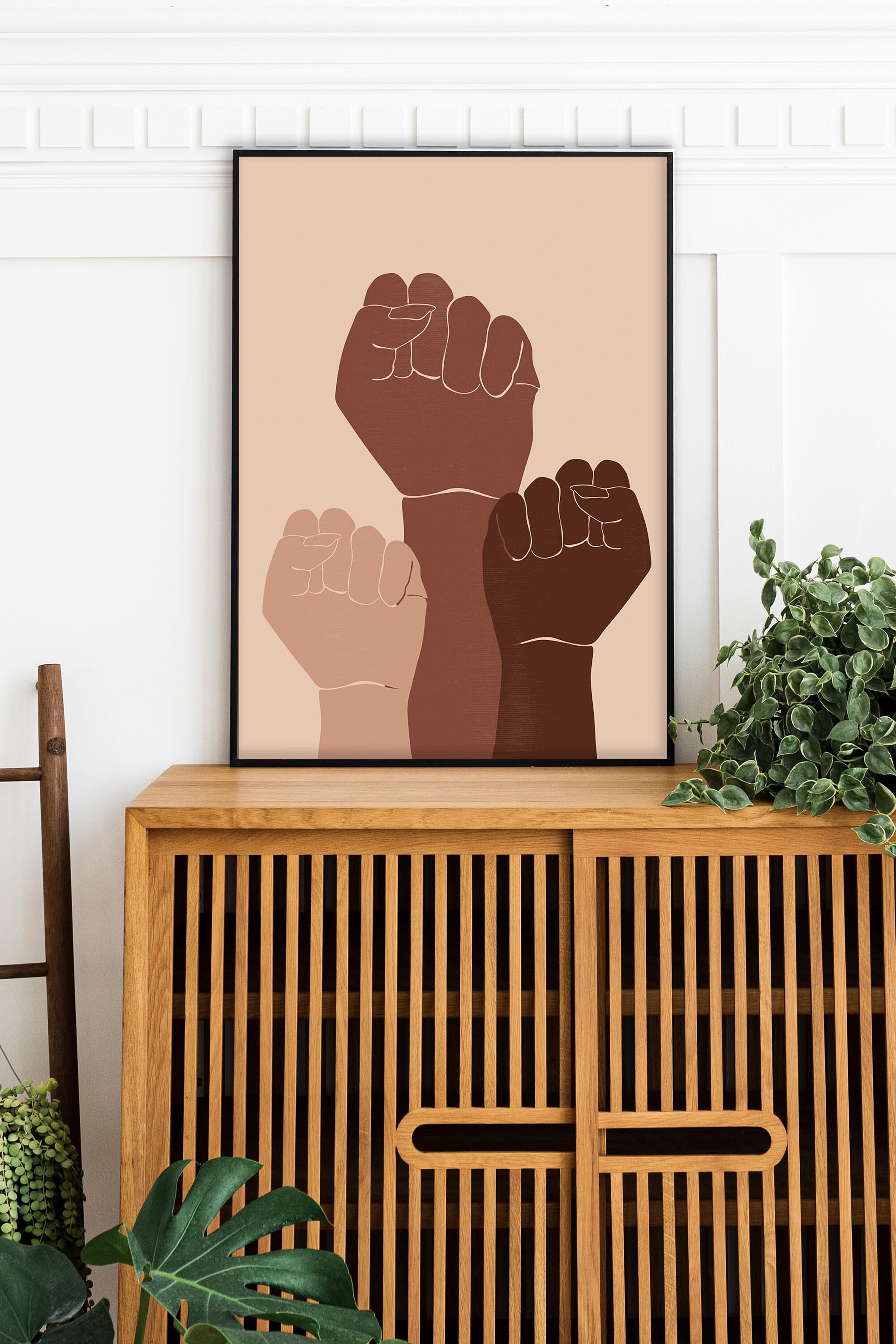 BLM Fists Wall Print Abstract Art Print INSTANT DOWNLOAD | Etsy