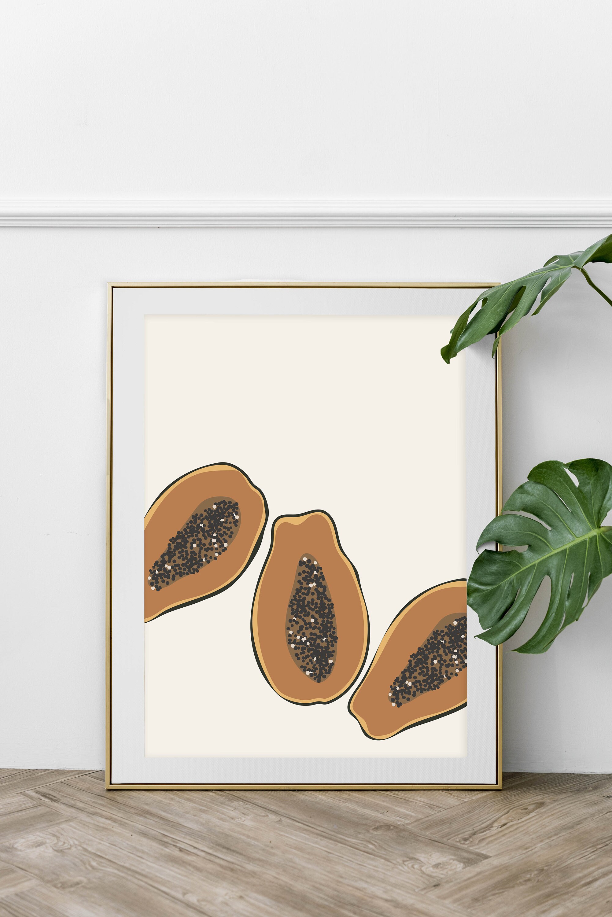 Papaya Wall Art Papaya Poster Fruits Print INSTANT - Etsy