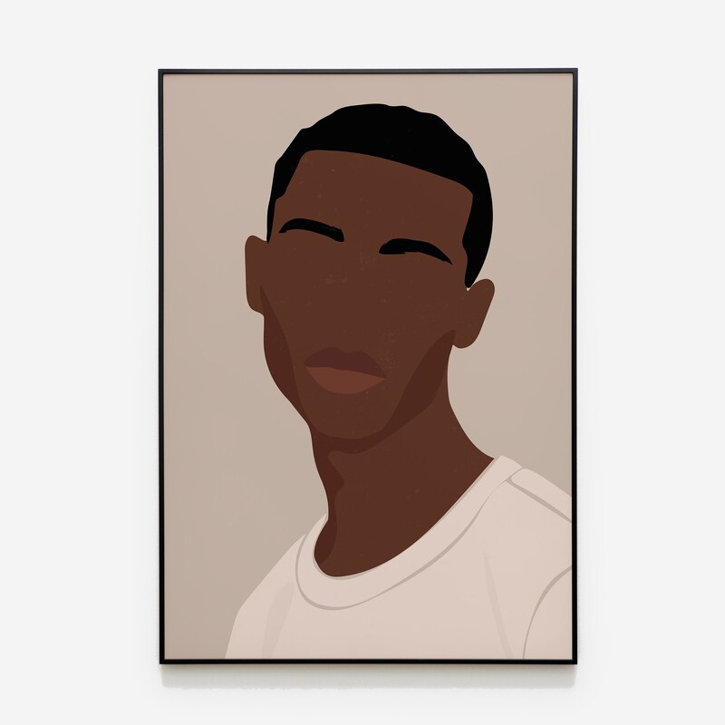 Black Boy Art Print - Etsy