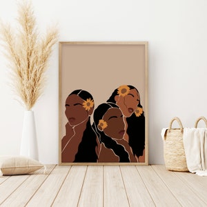 Black Woman Posters Set of 5 Prints, Empowerment Art, INSTANT DOWNLOAD ...