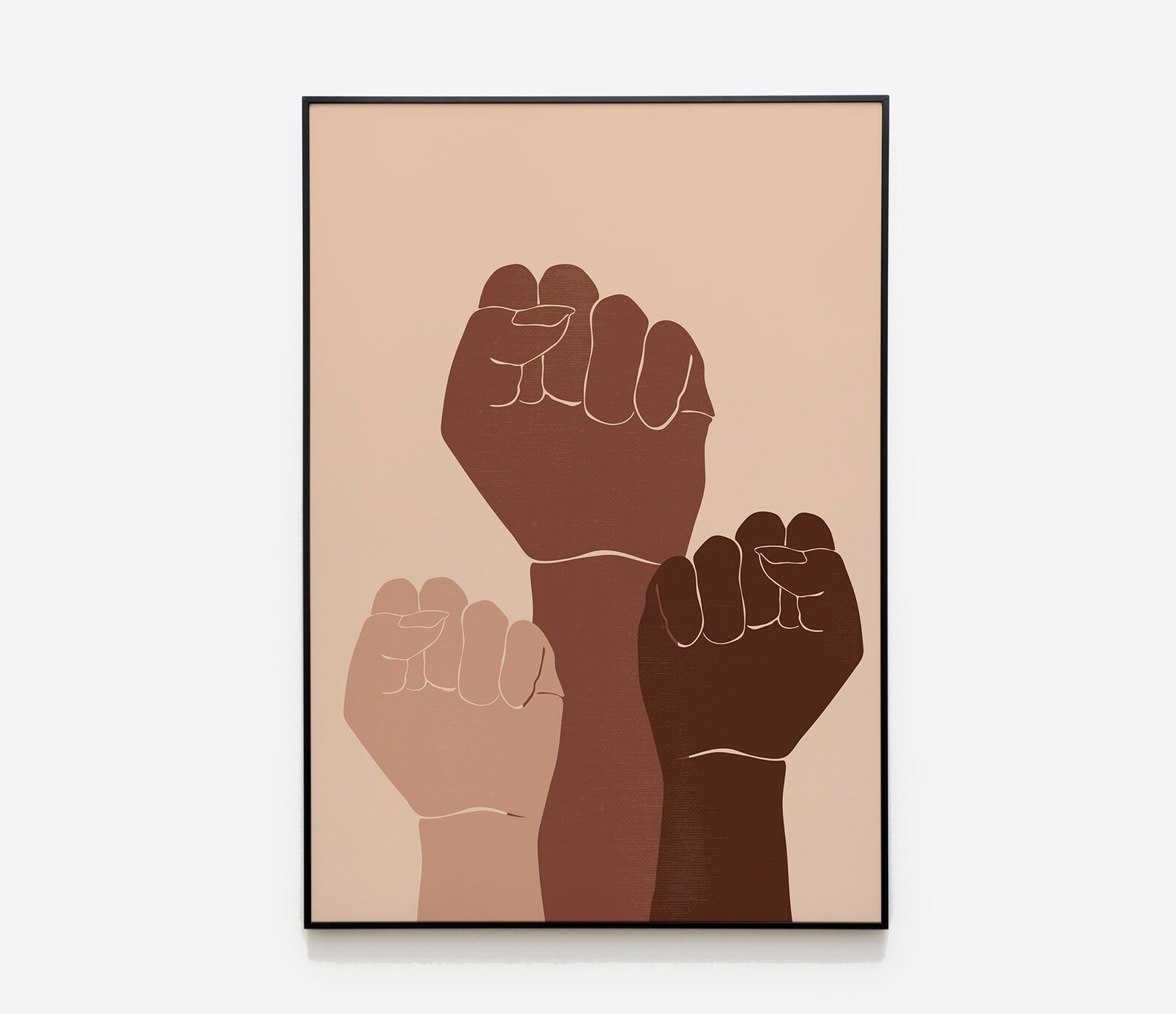 BLM Fists Wall Print Abstract Art Print INSTANT DOWNLOAD | Etsy