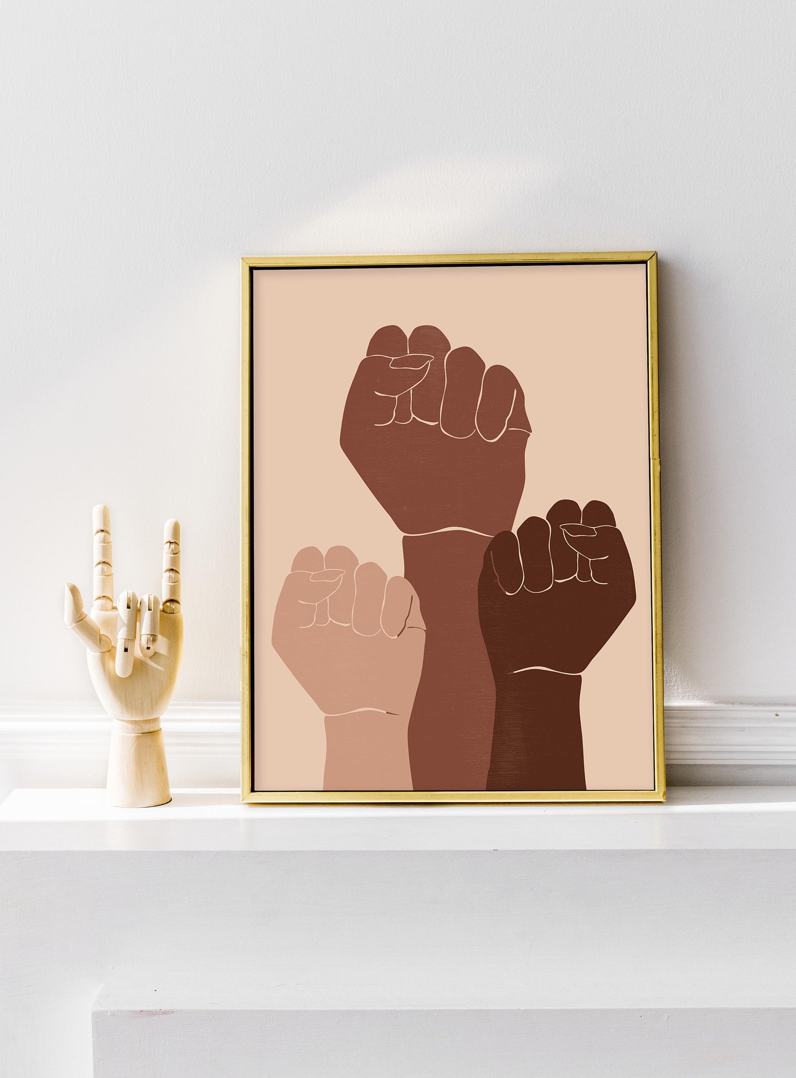 BLM Fists Wall Print Abstract Art Print INSTANT DOWNLOAD - Etsy UK