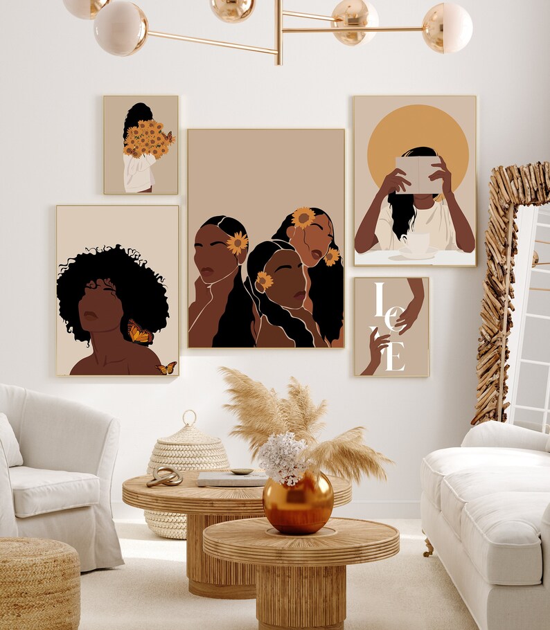 Black Woman Posters Set of 5 Prints Empowerment Art INSTANT - Etsy