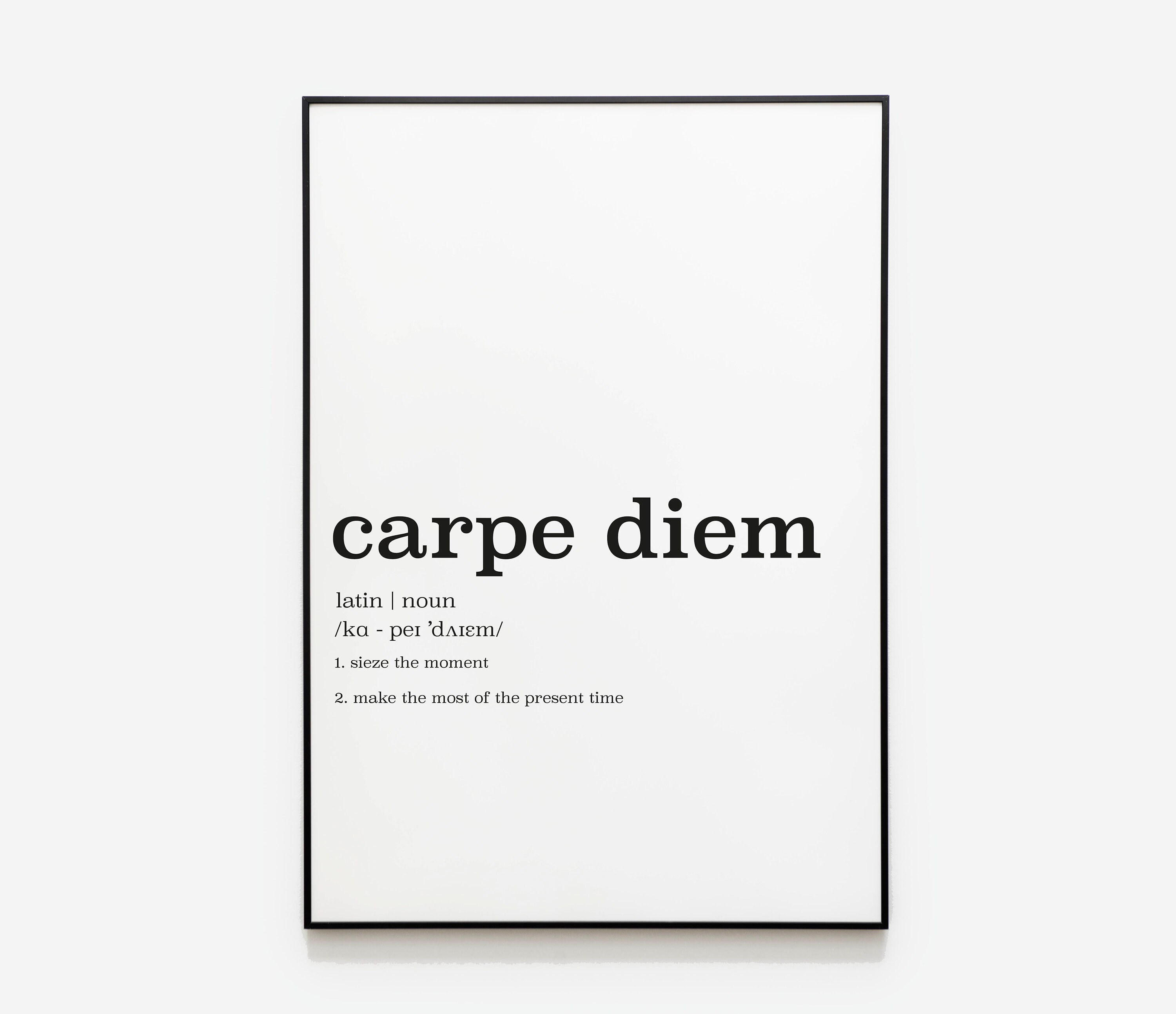 Carpe Diem Wall Art Print Travel Minimal Wall Art INSTANT - Etsy