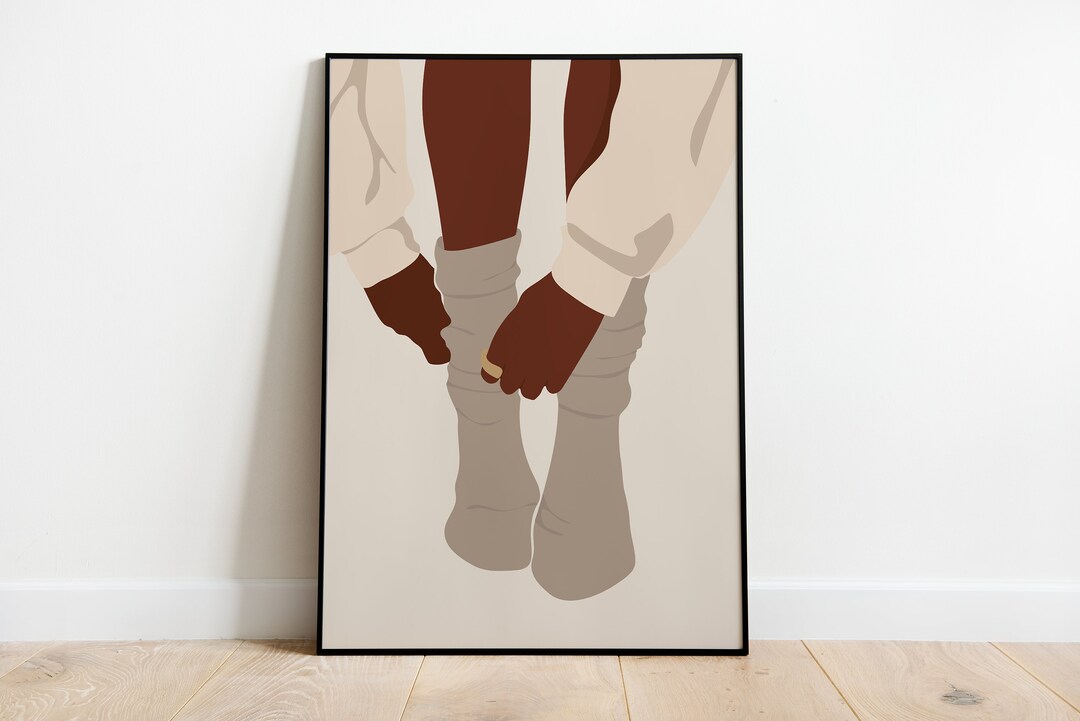 Cosy Socks Art Print, Abstract Hand Art Print, INSTANT DOWNLOAD ...