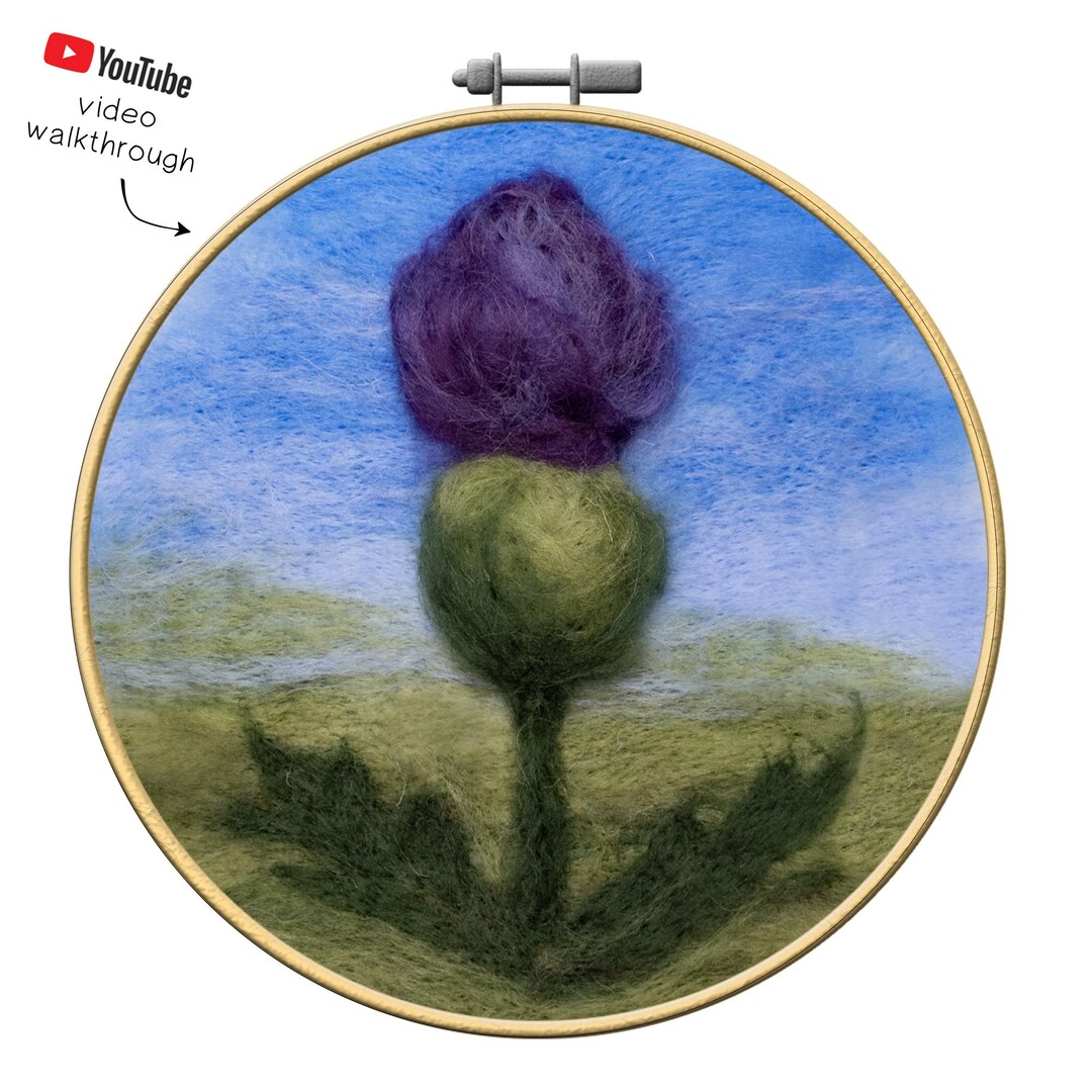 Scottish Thistle - Needle Felt Your Own - Kit With Frame - Full Video ...