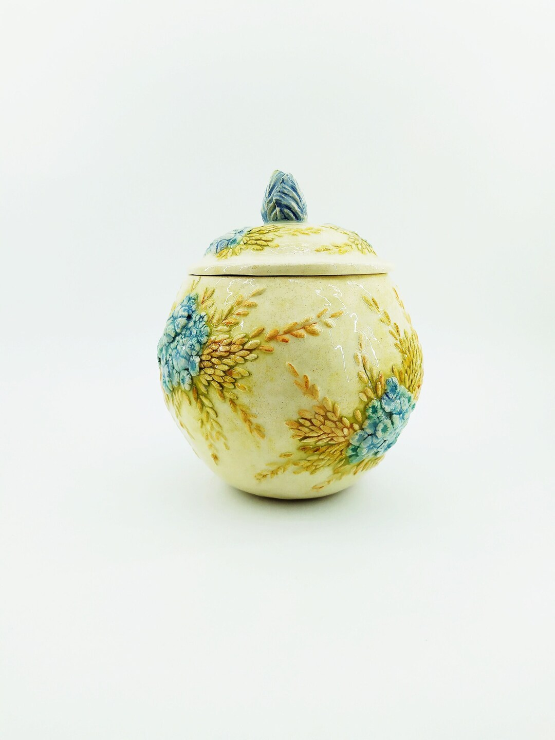 Ceramic Pot. Handmade Pot. Colorful Pot. Flower Pot. Pot With Lid. Home ...