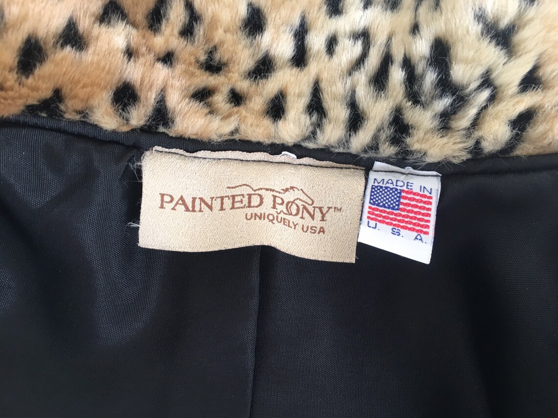 Vintage Painted Pony Cheetah Womens Winter Coat, Painted Pony Jackets ...