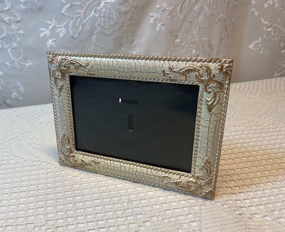 Vintage 4x3 Ornate Gold and White Picture Frame, Vintage 4 X 3 Picture ...
