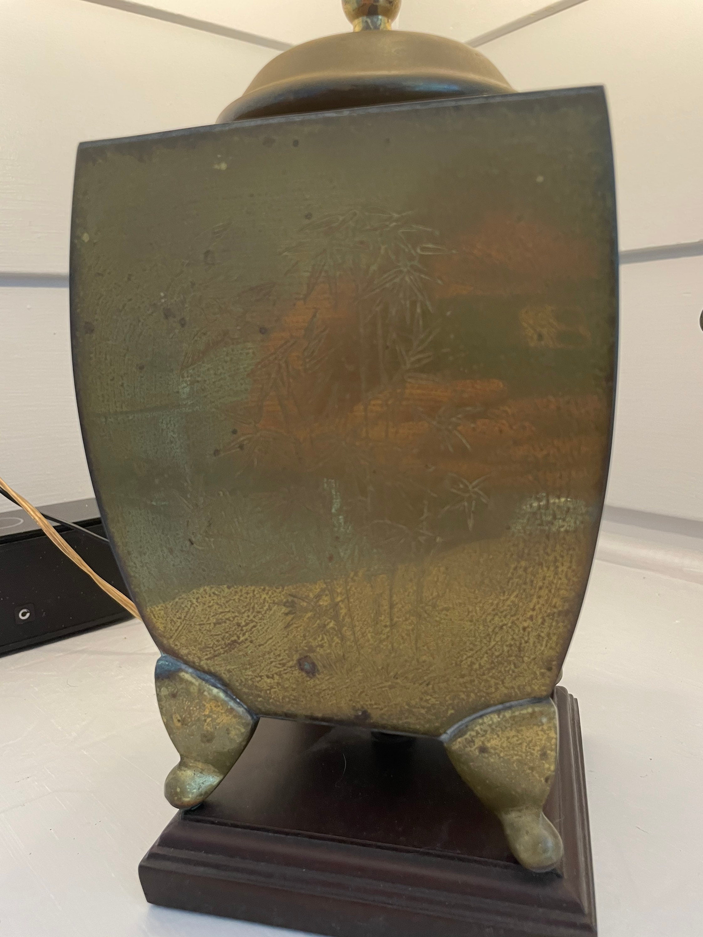 Vintage Brass Asian Tiger Table Lamp Vintage Etched Brass - Etsy