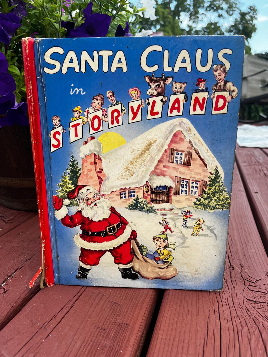 Mid Century Santa Claus in Story Land Childrens Book, Vintage Christmas ...