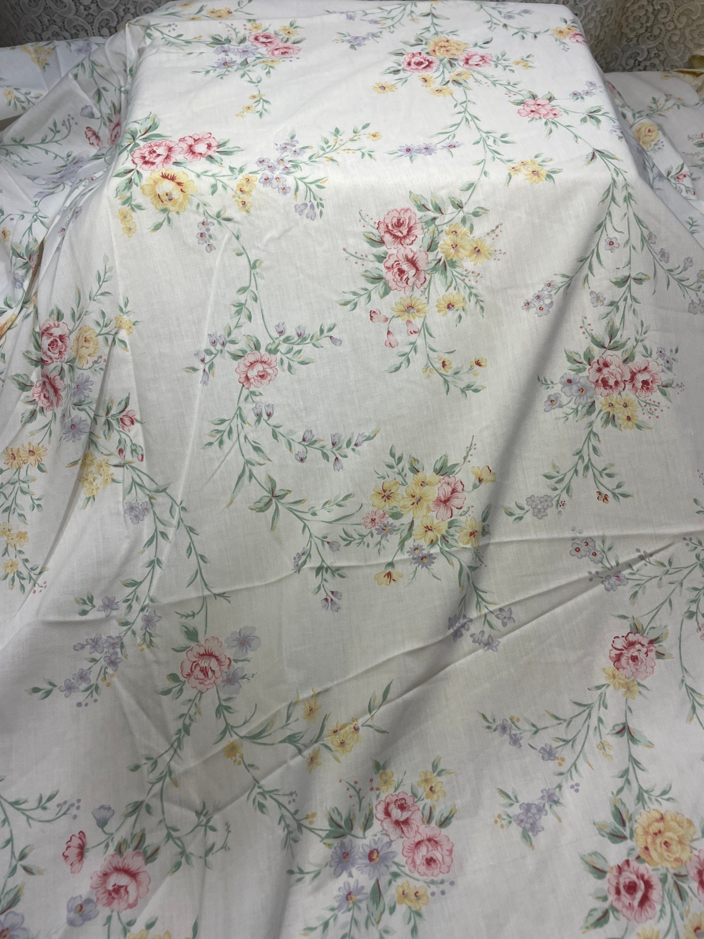 Vintage Full Flat Floral Sheet Vintage Full Sheets Vintage - Etsy