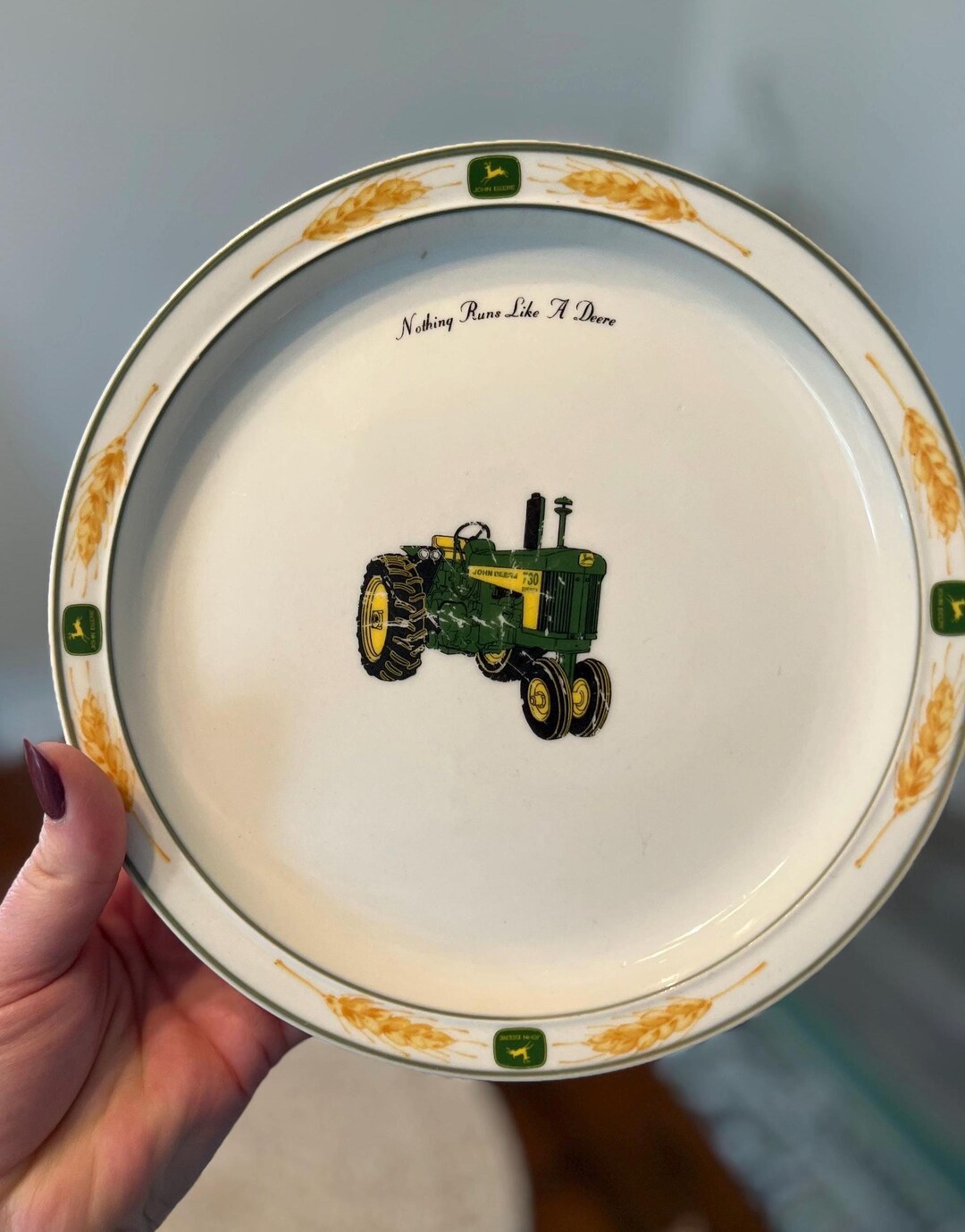Vintage John Deere Snack Plates, John Deere Plates, Vintage John Deere ...